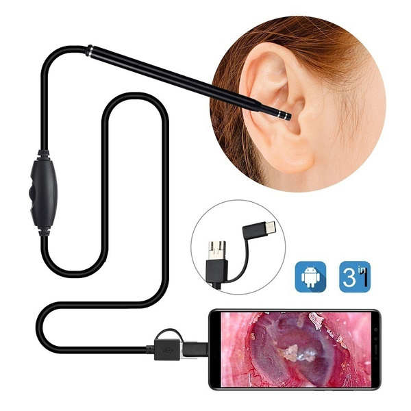 New 5.5mm 3 In 1 Ear Cleaner Camera Android Endoscope Camera Usb ...