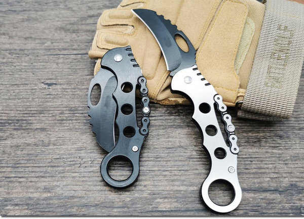 Outdoor field survival small scimitar eagle claw claw knife mini self ...