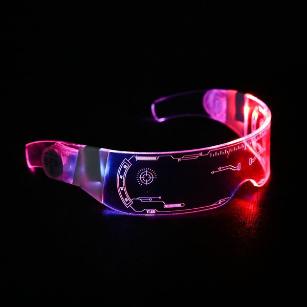 7 Colores Changable Function Futuristic Shield Cyberpunk LED Visor ...