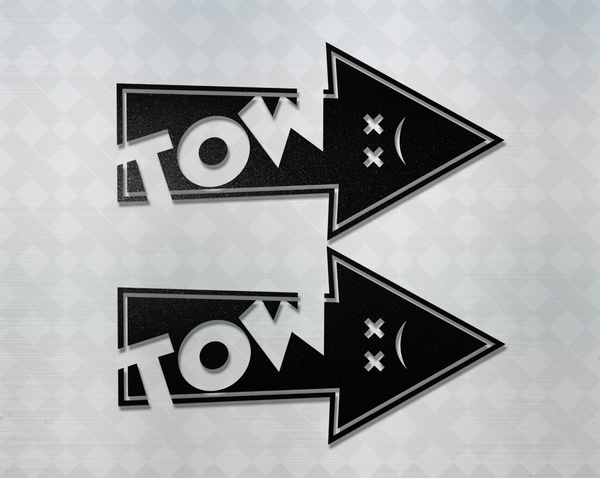 2pcs Details about JDM Drifting Tow Hook Arrow Vinyl Decal Sticker Pack ...