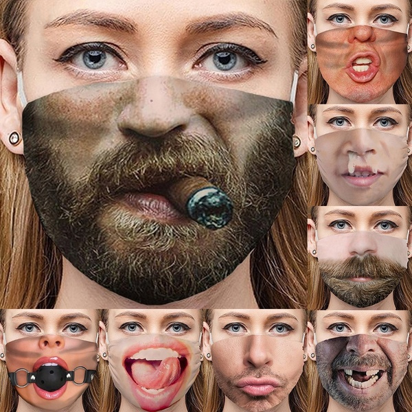 Personalized Facial Expression Funny 3D Printing Mask Dustproof Outdoor ...