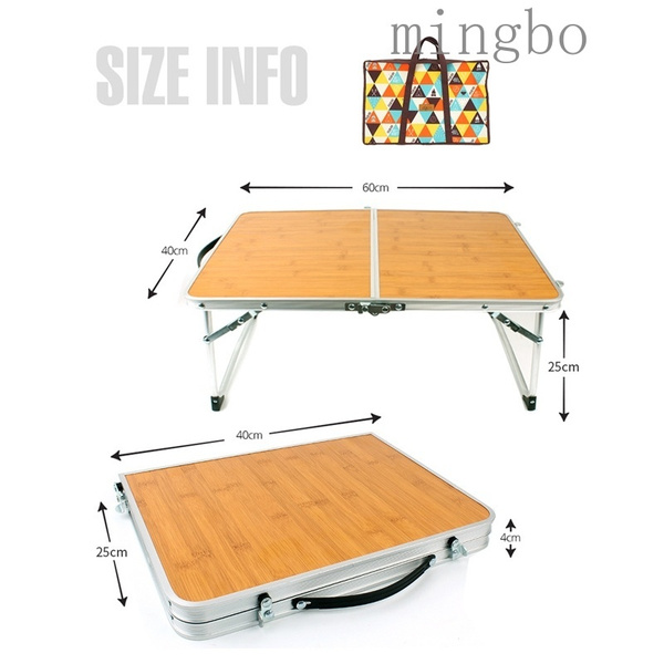 Lightweight Portable Aluminum Camping Table Collapsible Folding Roll ...