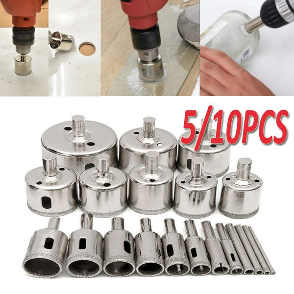 Diamond Coated Drill Bit Set Tile Marble Glass Ceramic Hole Drilling ...