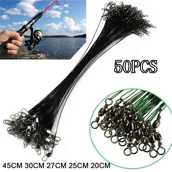 Durable Rolling Swivel Safety Snap Fishing Lures Hook Traces Steel ...