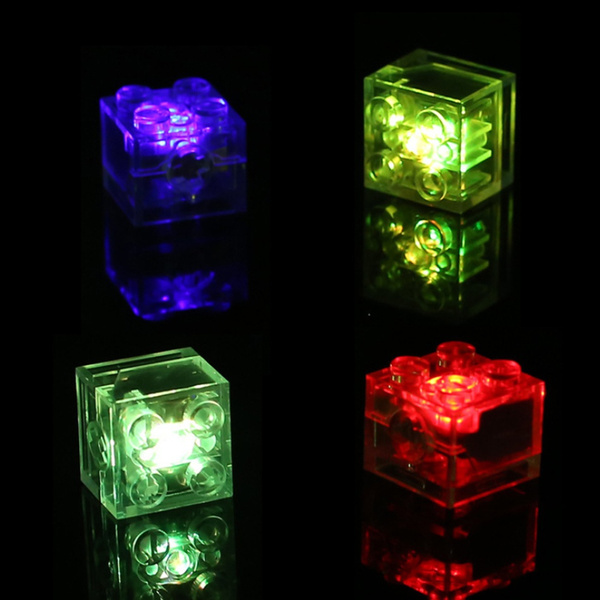 20PCS 2X2 dots LED Light Flash Bricks moc DIY Building Blocks Toys ...