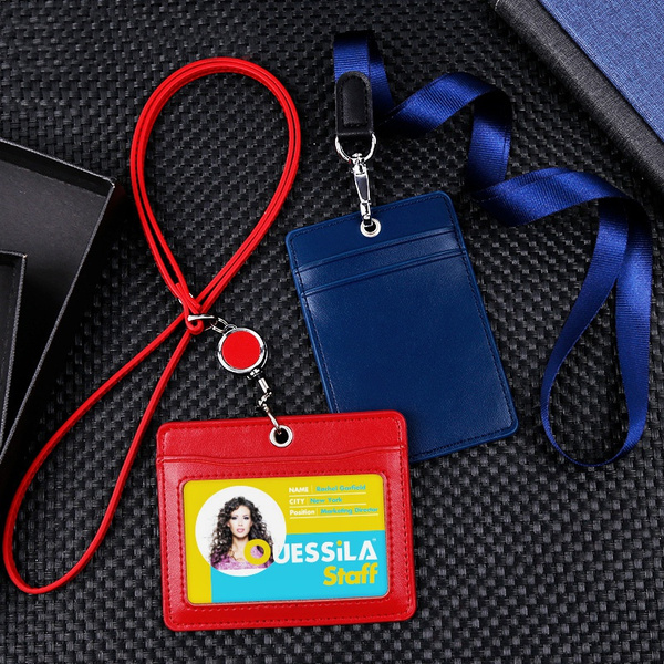 2020 NEW Cowhide Genuine Leather Business ID/Badge Holder Case with ...