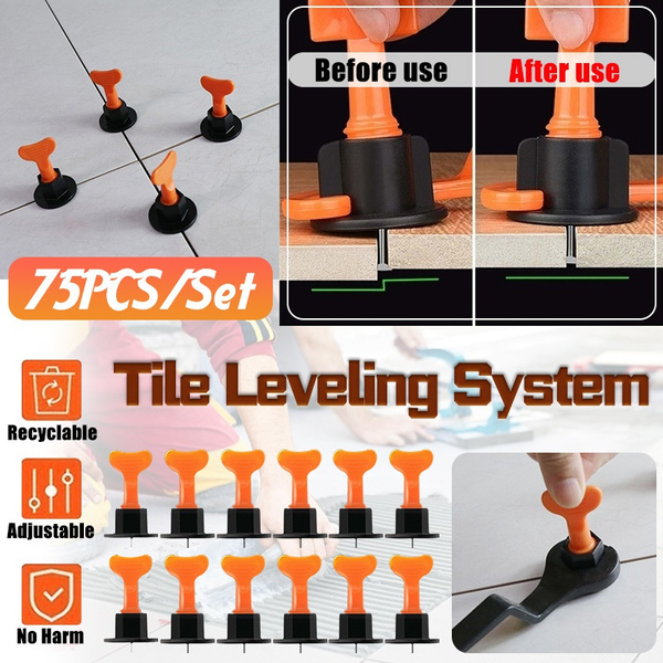 75pcs Set Tile Positioning Auxiliary Leveler Reusable Wall Tile Leveler