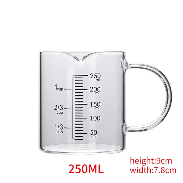 250ml/350ml/500ml/1000ml Glass Beaker with Handle, Measuring Cup ...