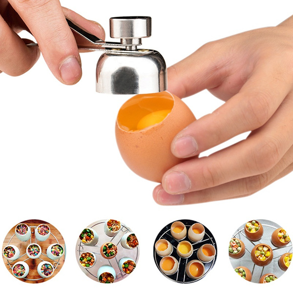 DIY Egg Food Tool 304 Stainless Steel Egg Topper Shell Cutter Opener ...