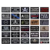 Skull Embroidered Patch Funny Military Slogan Sticker Decal Tactical ...