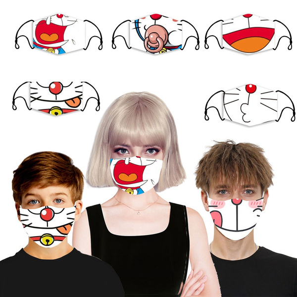 Doraemon Face Mask Funny Anime 3d Mask Cute Mask | Wish