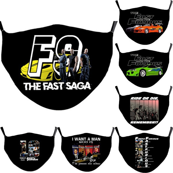 Fast and Furious Face Mask ，Cotton Facemask, Reusable Facemask, Fabric ...