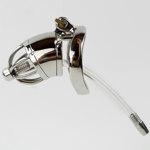 Stainless Steel Male Chastity Device With Silicone Urethral Sounds ...