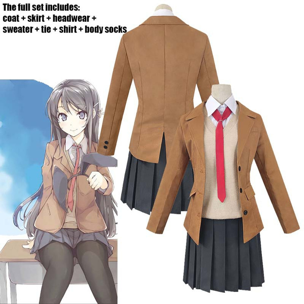 Anime Rascal Does Not Dream of Bunny Girl Senpai Cosplay Costumes Mai ...