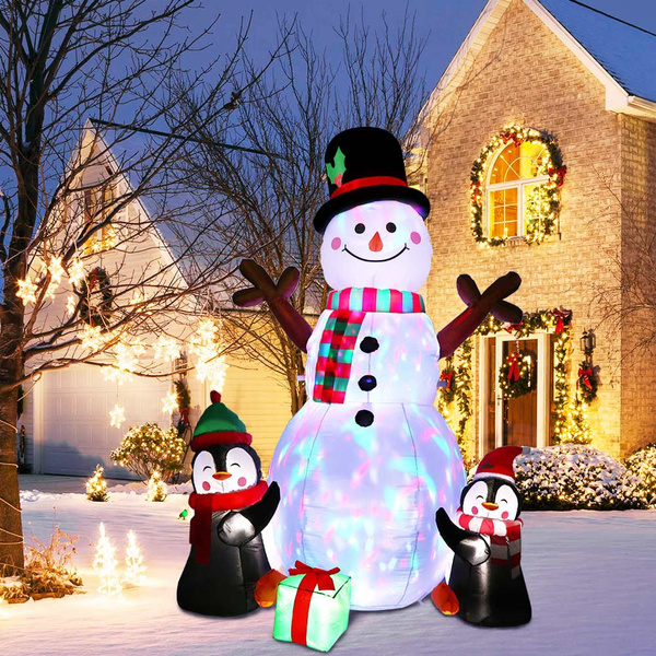 Partyforyou Christmas Party 6ft Giant Inflatable Led Light Up Snowman