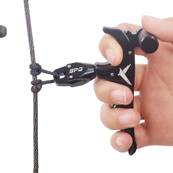 New 4 Fingers Compound Bow Release Aids Stainless Steel Powerful ...
