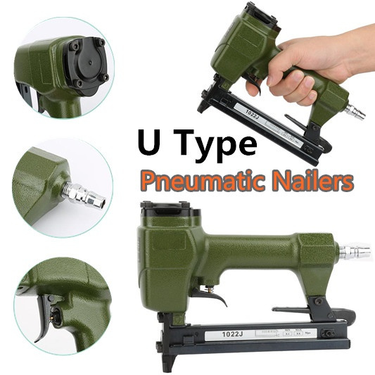 1022J Pneumatic U Type Nail Gun Air Pneumatic Nailers Stapler Machine ...