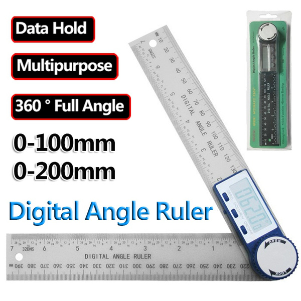 100mm 200mm Digital Angle Meter 360 ° Digital Angle Ruler Electronic ...