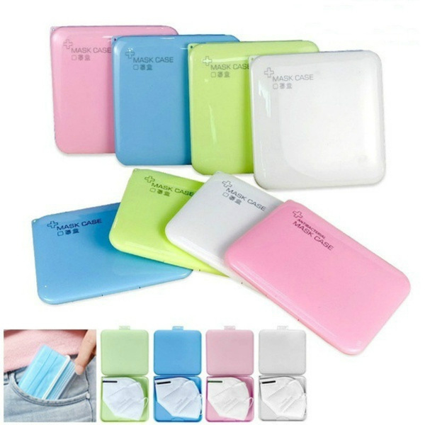 Mask Storage Bag Portable Outdoor Antibacterial Solid Color Storage ...