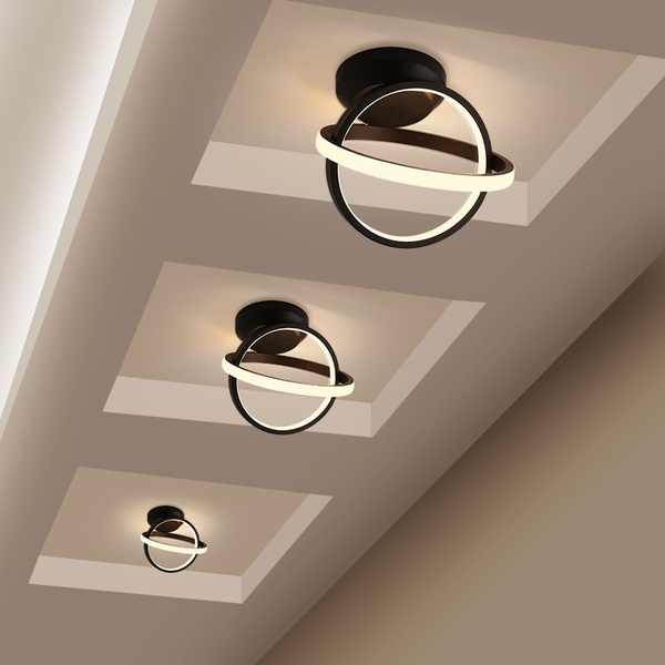 Modern High Bright 20W Corridor Ceiling Light Round Double Ring ...