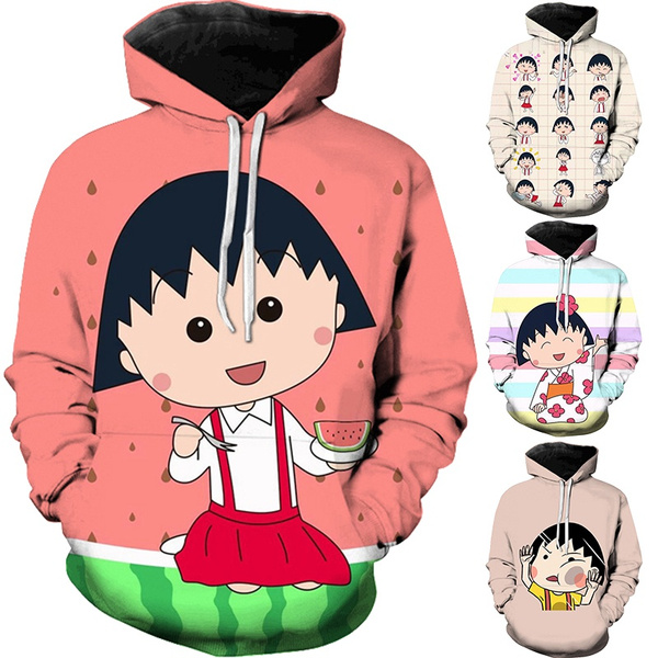 New 3D Print Chibi Maruko-chan Anime Hooded Sweatshirts Hot Selling in ...