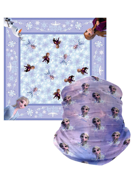 Kids Disney Frozen Face Cover Wrap & Girls Bandana All-Over Print Anna ...