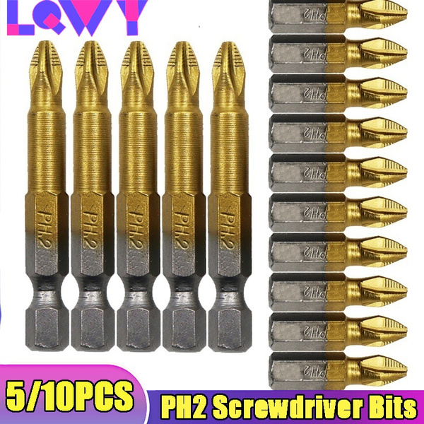 10x 25mm/5x50mm 1/4'' Anti Slip Magnetic Screwdriver Ph2 Head Screw ...