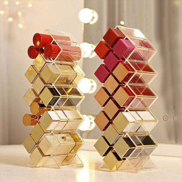 1pc 16 Grids Lipstick Holder Display Rack Multilayer Fish Shape Acrylic ...