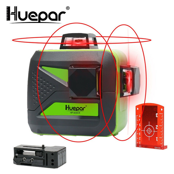 Huepar 12 Lines 3D Cross Laser Level Self-Leveling 360 Horizontal And ...