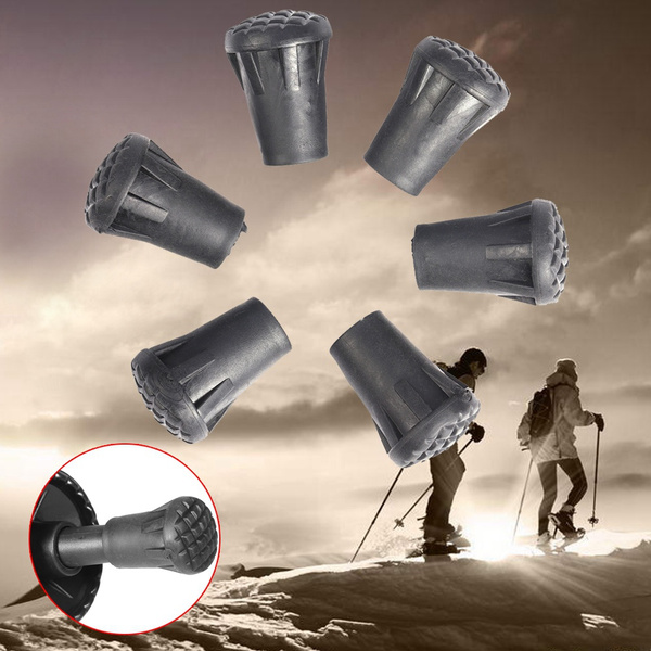 New 6pcs/set Replacement Outdoor Trekking Hiking Pole Tip End Walking ...