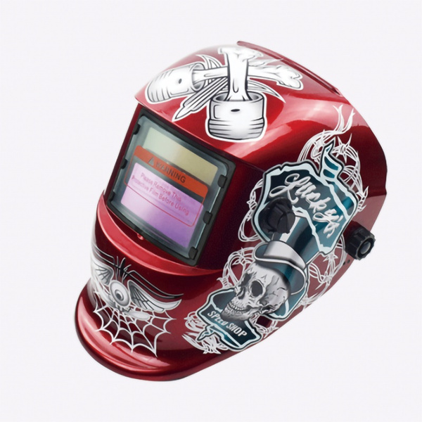New Auto Darkening Electric Grinding Face Mask Welder Cap Lens Skull ...