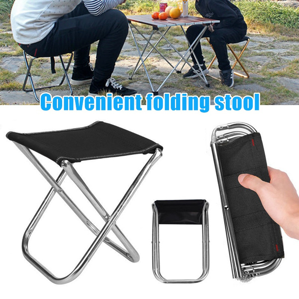 Mini Portable Folding Stool Ultra Light Outdoor Slacker Chair Hiking ...