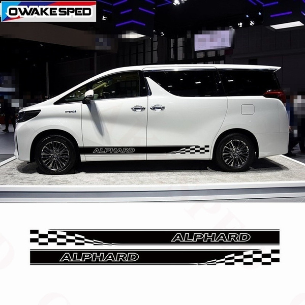 Side stripes car door skirt stripes racing sport style body decals for ...