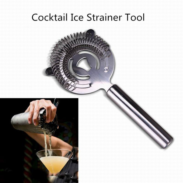 Stainless Steel Beer Office Professional Crossed Cocktail Strainer Ice ...