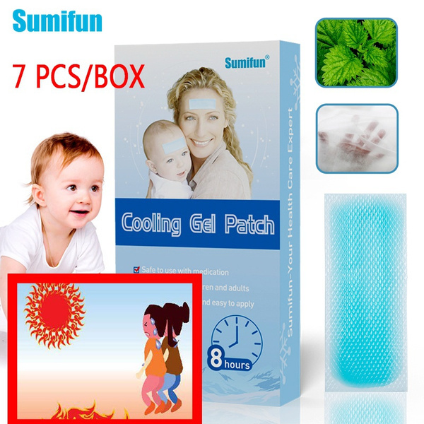 Summer Cooling Ice Paste Fever Down Patch Antipyretic Natural Mint Gel ...