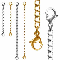 Stainless Steel Extender Chain Gold Silver Black 6'' 3'' DIY Extender ...