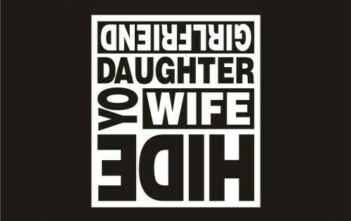 2PCS Details about Hide Yo Wife Girlfriend Funny DieCut Vinyl Window ...