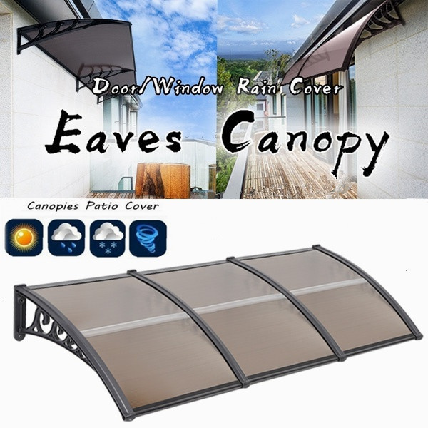 Durable Door Window Awning Canopy Poly carbonate Awning Patio Cover ...