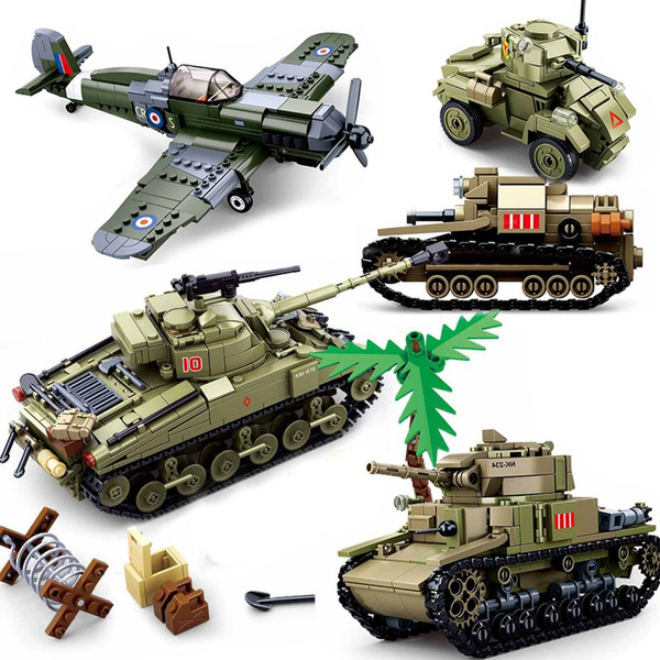 WW2 Military Pazer Tank Army Vehicle Compatible Aircrafts War Plane ...