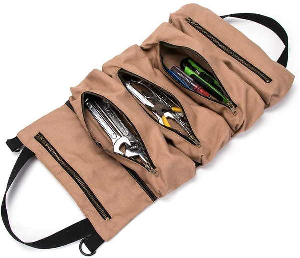Super Tool Roll, Large Wrench Roll, Big Tool Roll Up Bag, Waxed Canvas ...