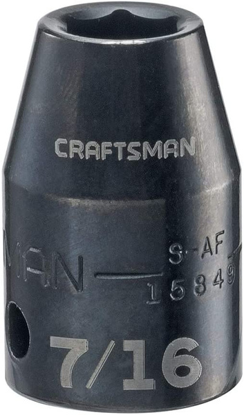 CRAFTSMAN Shallow Impact Socket, SAE, 1/2-Inch Drive, 15/16-Inch ...