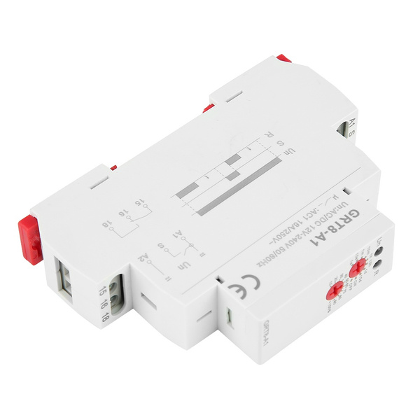 On Delay Off Delay Timer Relay Time DIN Rail Type AC/DC12V-240V 16A/AC1 ...