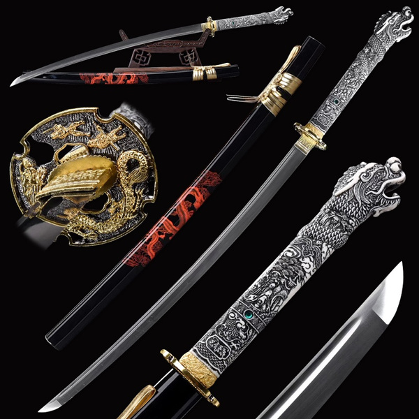 Traditional hand forging, katana, full Tang, sharp knife, 1095 high ...