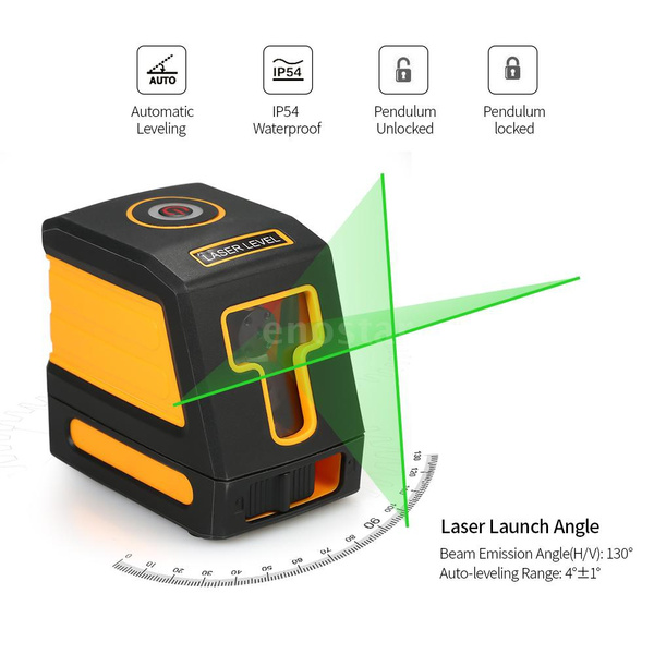 Self-Leveling 2 Lines Green Laser Level Professional Horizontal And ...