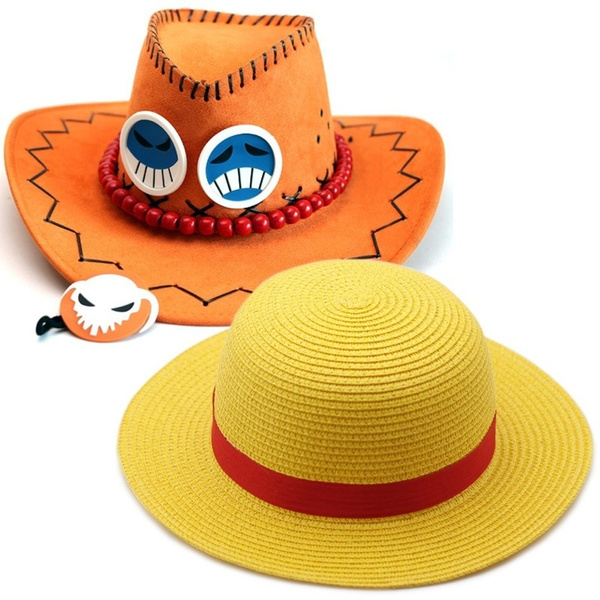 Cool Tokyo One Piece Monkey D. Luffy Cap Hat Portgas.D. Ace Cowboy Hat ...