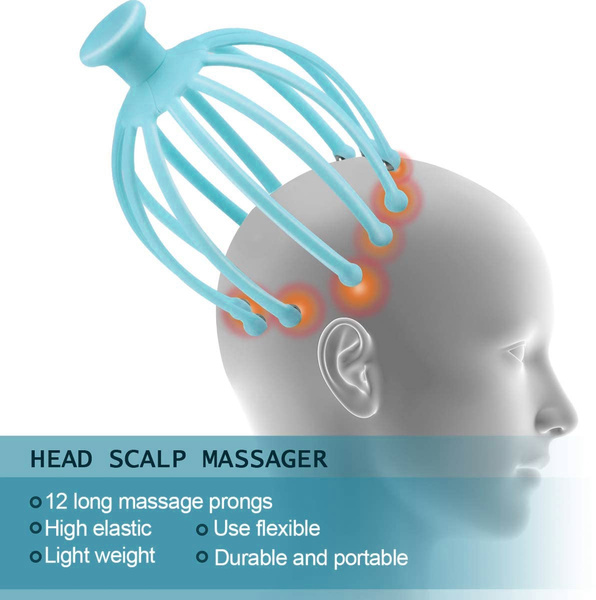 Head Scalp Massagers For Headache Reliefscalp Stress Relax 12 Roller Balls Prongs Head Massage