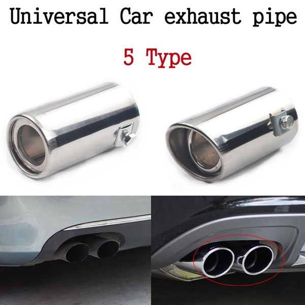 Universal Stainless Steel Car Vehicle Exhaust Muffler Pipe Exhaust Tail ...