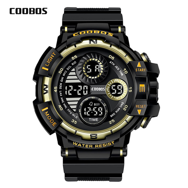 Coobos Digital Watch Men Sports Watches Fashion Dual Display Men's ...