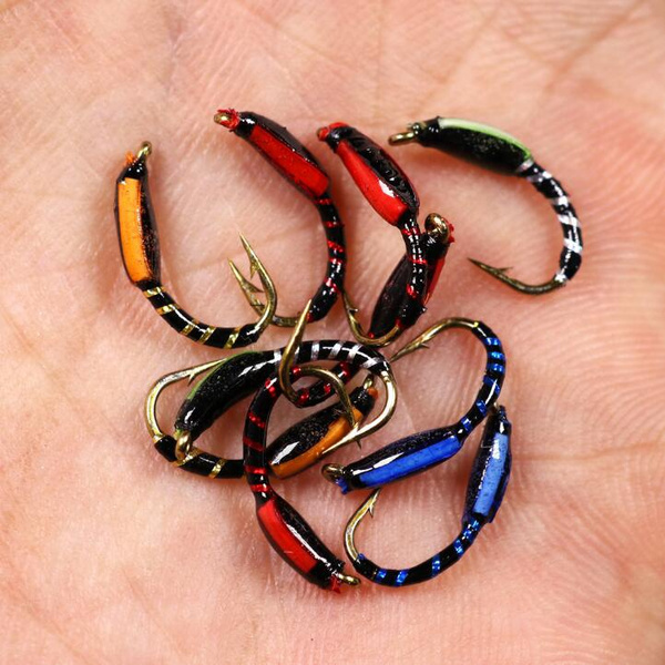 6/12/24Pcs/Box Epoxy Midge Buzzer Nymph Fly Trout Fishing Lure Baits ...