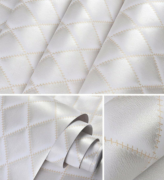 Faux Leather Contact Paper Vinyl Film Self Adheisve Wallpaper Shelf ...